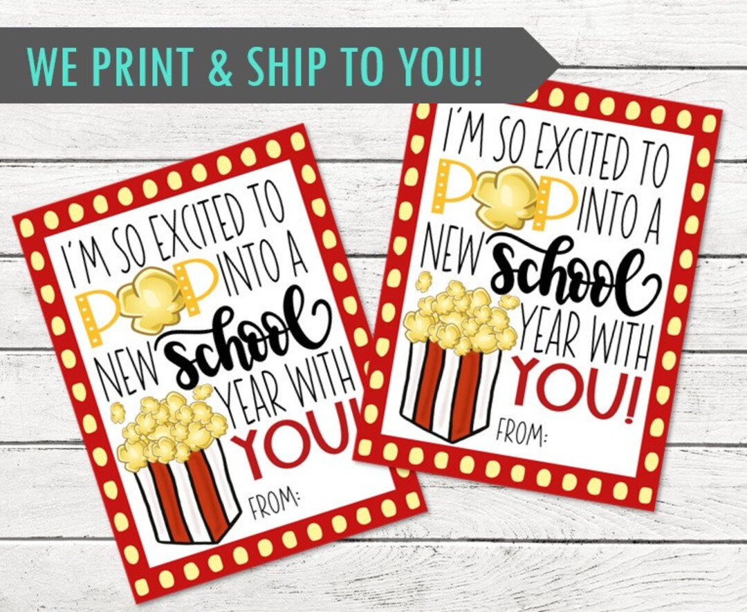 Cute Popcorn Teachers Welcome Tag - Back to School Popcorn Theme - Fun ...