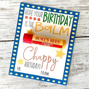 Cute Chappy Birthday Gift Tag - Happy Birthday! - Great for Handing Out ...