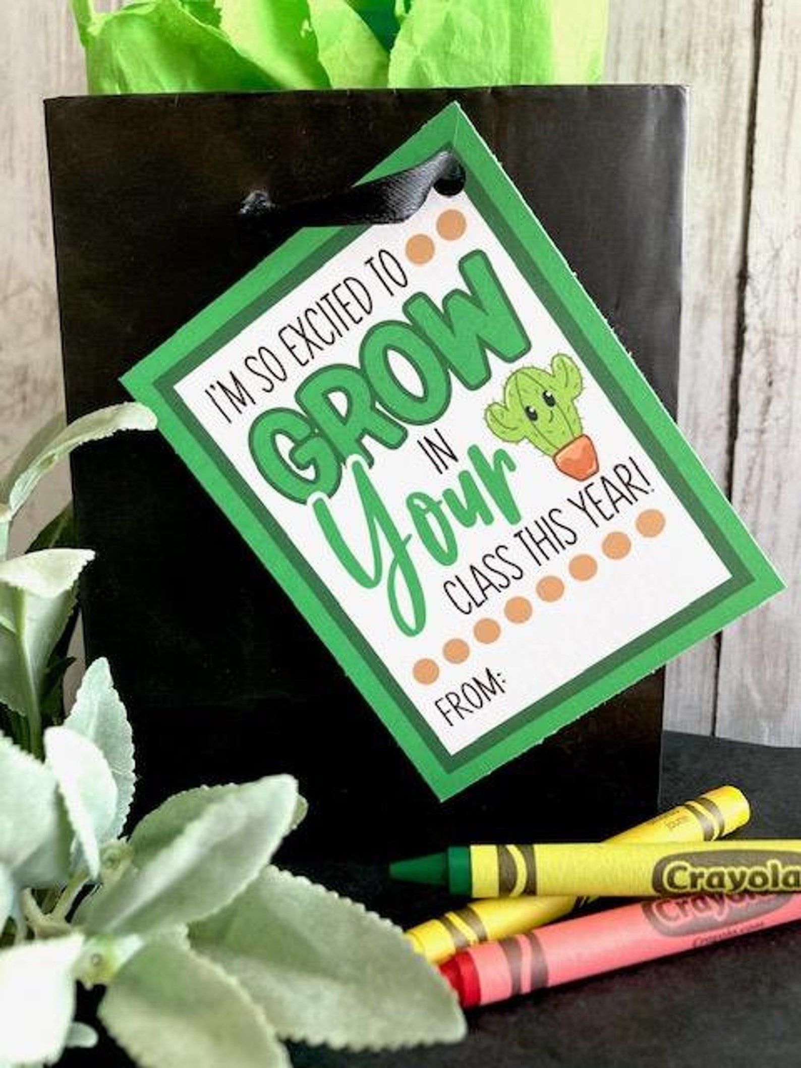 Back to School Cactus Teachers Gift Tag Great Way to - Etsy