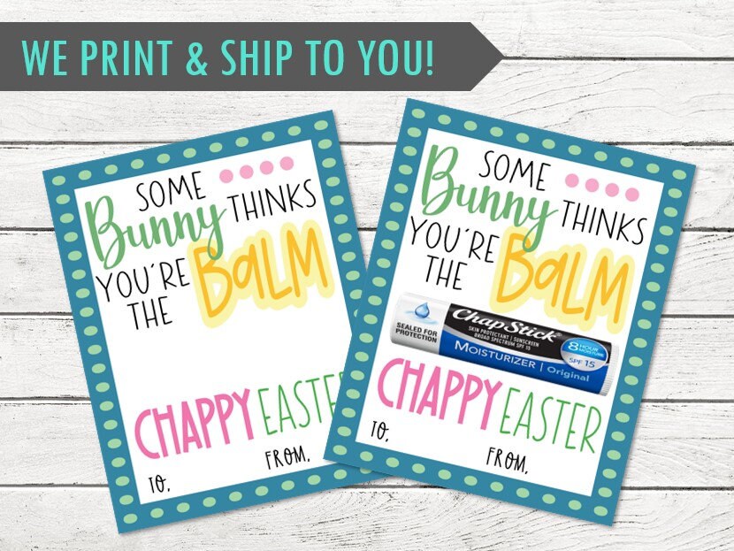 Cute Easter Lip Balm Gift Tag Happy Easter Great for Handing Out With ...