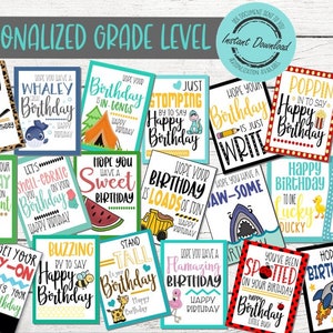 Cute Popcorn Happy Birthday Tag - Back to School Popcorn Theme - Just ...