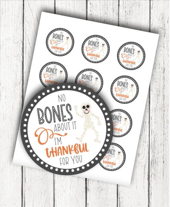 Cute Skeleton Thank You Stickers Happy Fall Ya'll - Etsy