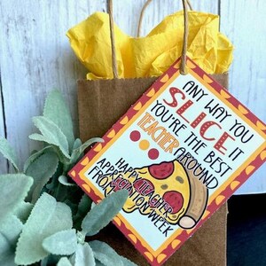 Cute Pizza Teacher Appreciation Gift Tag - Great Way to Celebrate All ...