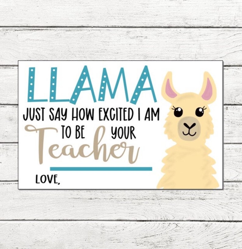 Cute Llama Teacher Tag Back to School Llama Theme Llama - Etsy