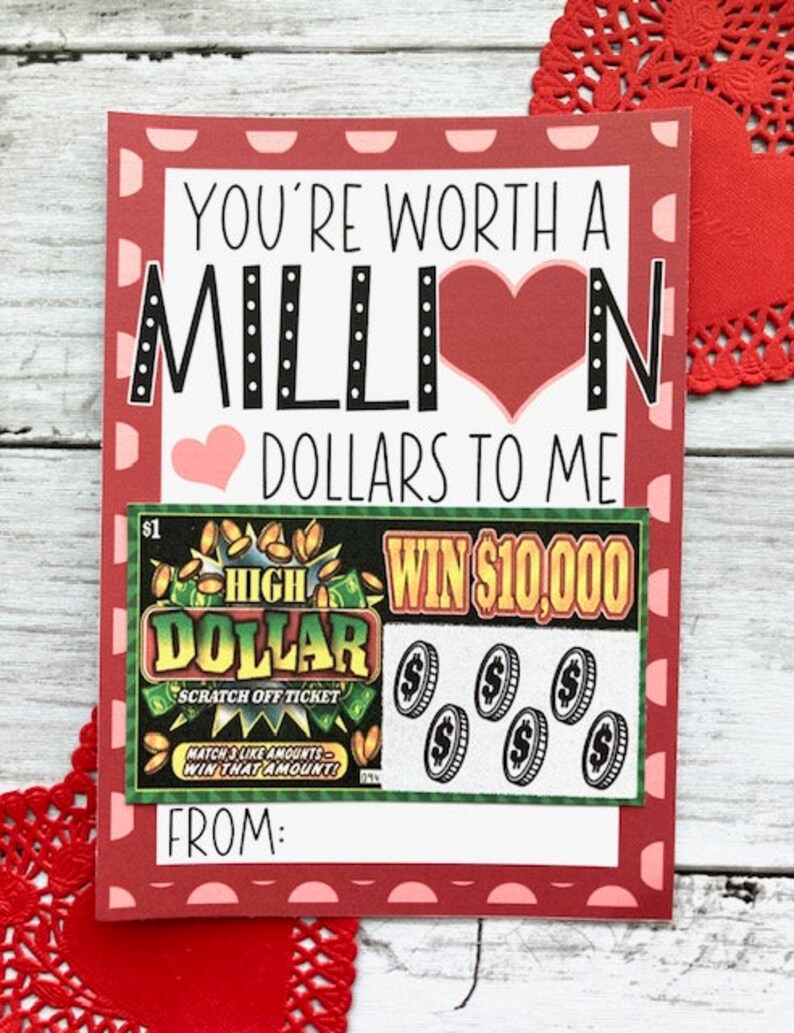 Lotto Valentines Day Gift Tag - Happy Valentines Day! - Great With ...