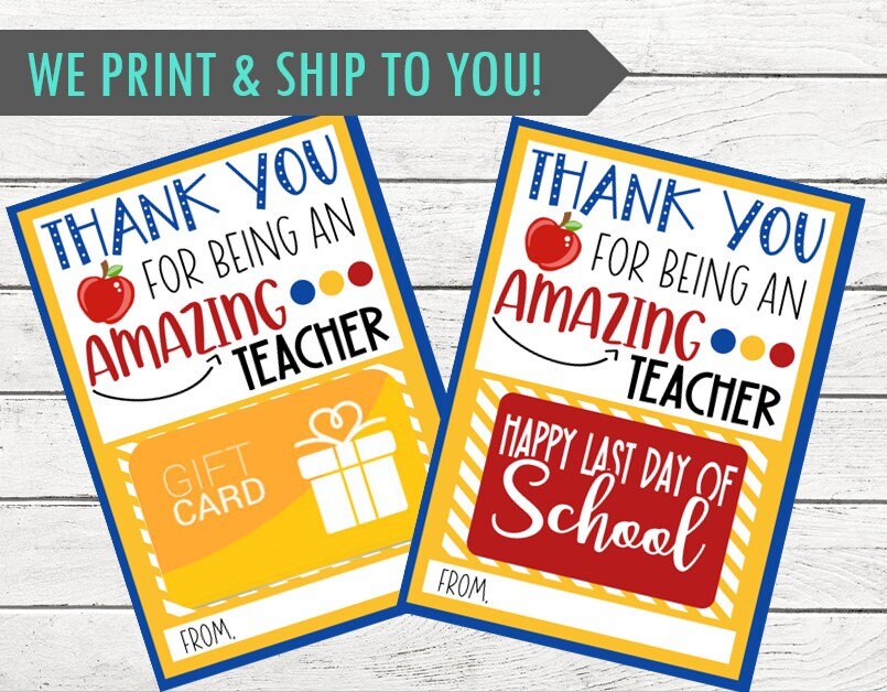 Amazing Teacher End of School Gift Card Tag - Hello Summer! - Great for ...