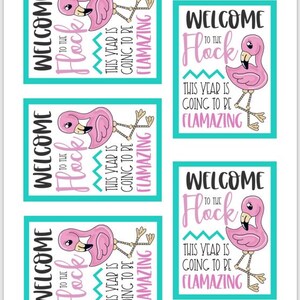 Cute Flamingo Welcome Tag - Back to School Flamingo Theme - Great for ...