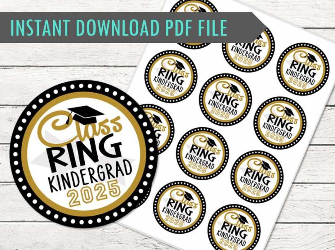 Cute Ring Kindergarten Graduation Sticker Sheet - Happy Graduation ...
