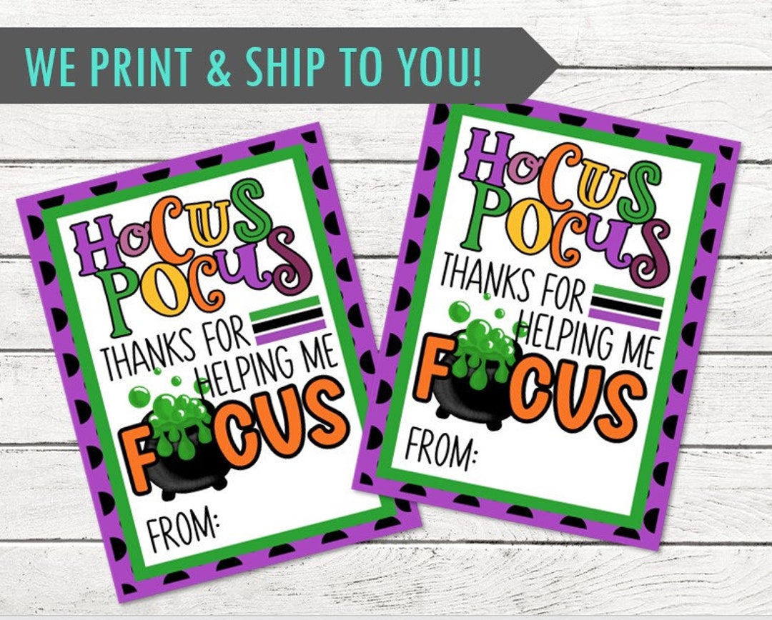 Cute Hocus Pocus Halloween Gift Tag - Happy Halloween! - Great for ...