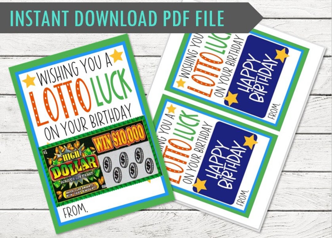 Fun Lotto Birthday Gift Tag - Happy Birthday! - Great for Handing Out ...