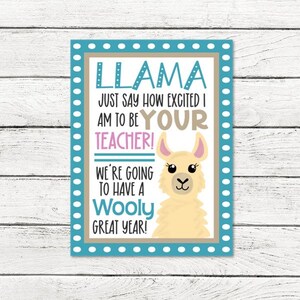 Cute Llama Teacher Tag Back to School Llama Theme Llama - Etsy