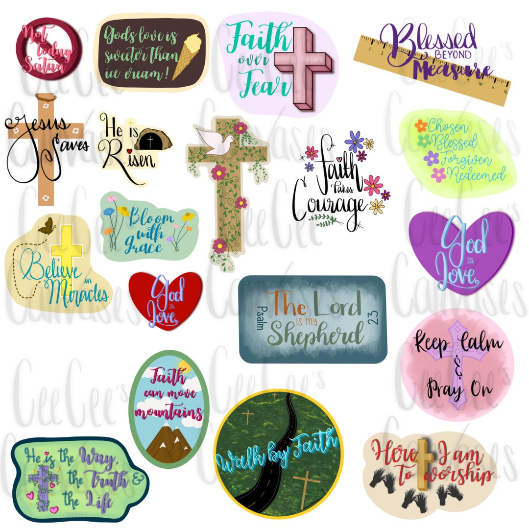 Faith Stickers: Christian Planner Decals (digital Download) - Etsy