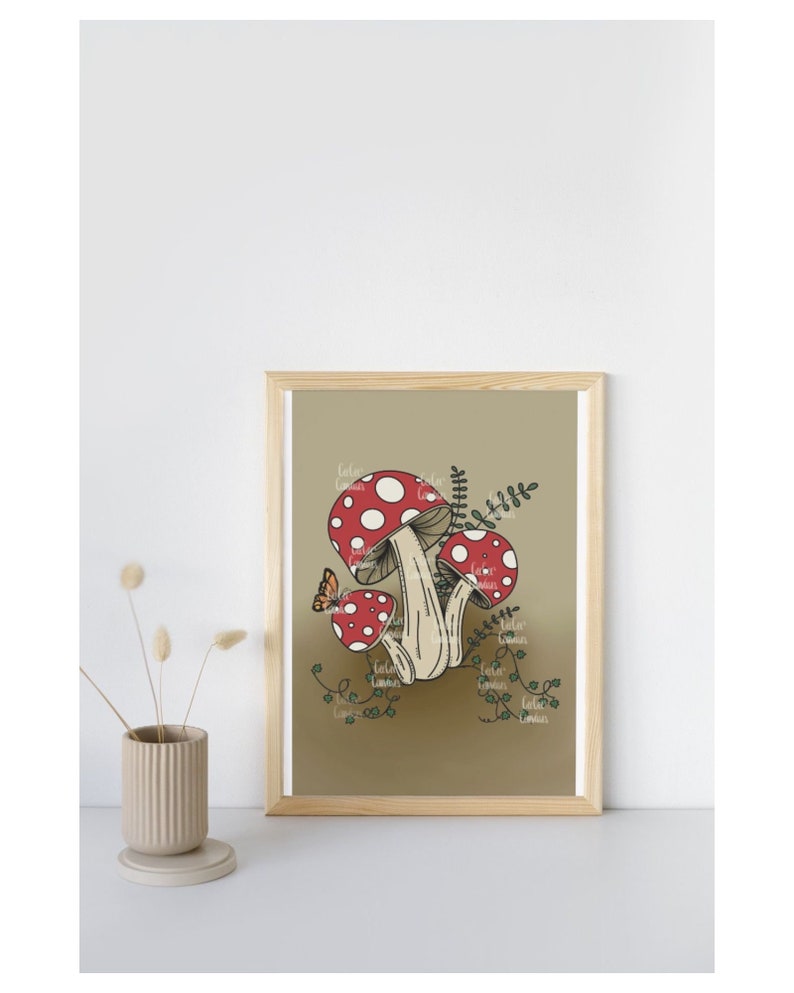 Cottagecore/boho/farmcore/countrycore/light Academia Red Mushroom ...