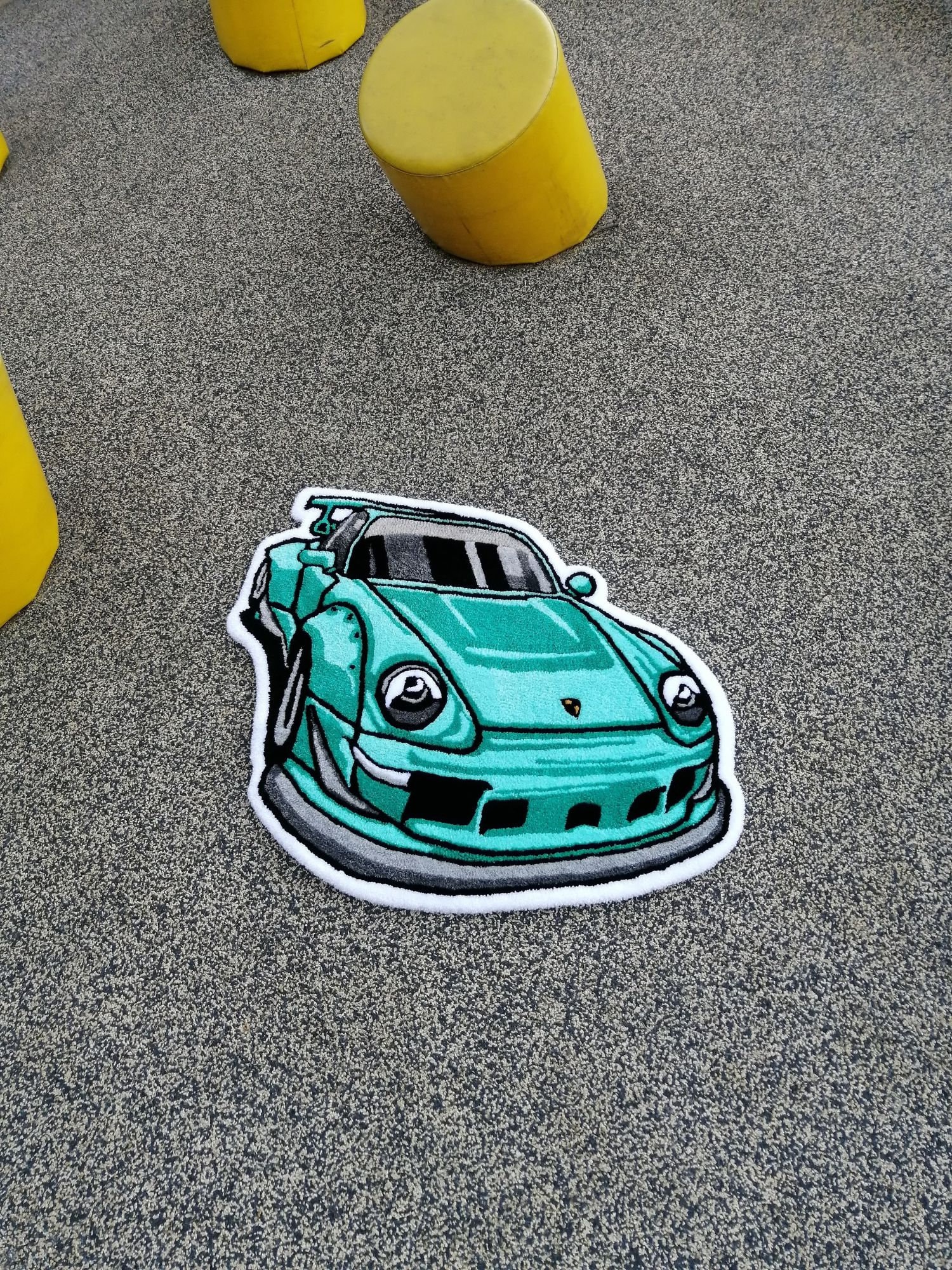 Vintage Car Tufted Rug Car Rug Porsche Art Tufted Carpet - Etsy