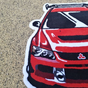 JDM Car Tufted Rug, Japanese Car Rug, Mitsubishi Art Carpet, Handmade ...