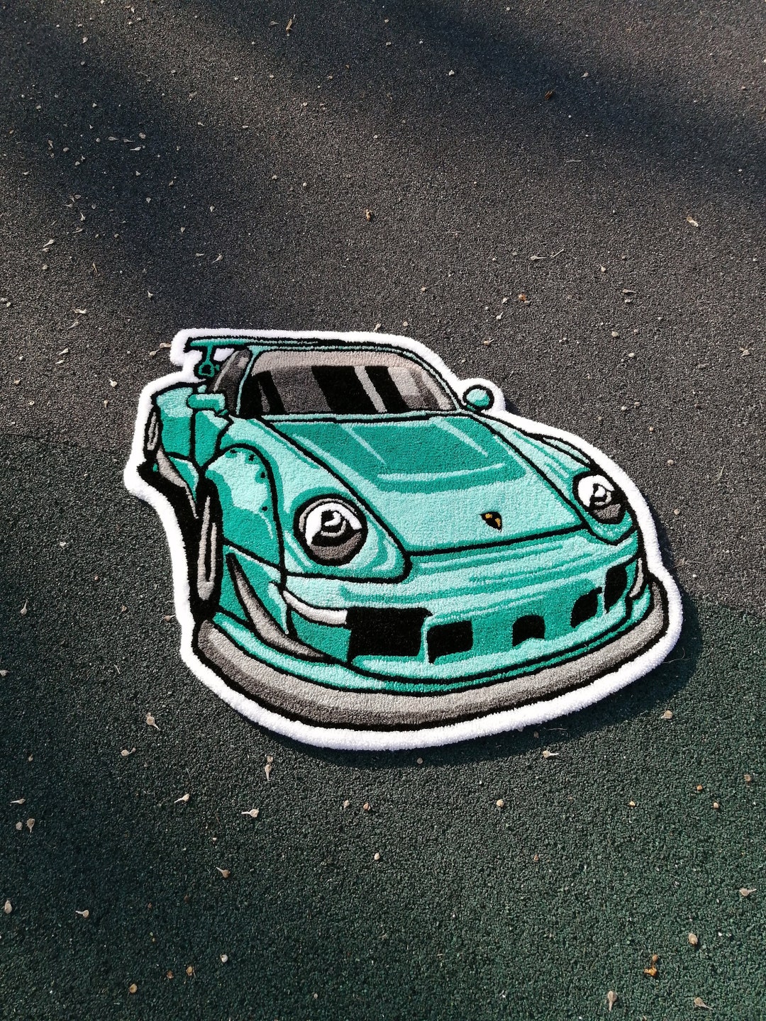 Vintage Car Tufted Rug, Car Rug, Porsche Art Tufted Carpet, Aesthetic ...