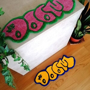 MF Doom Custom Tufted Rug, Doom Handmade Decorative Tufted Rug, Logo ...