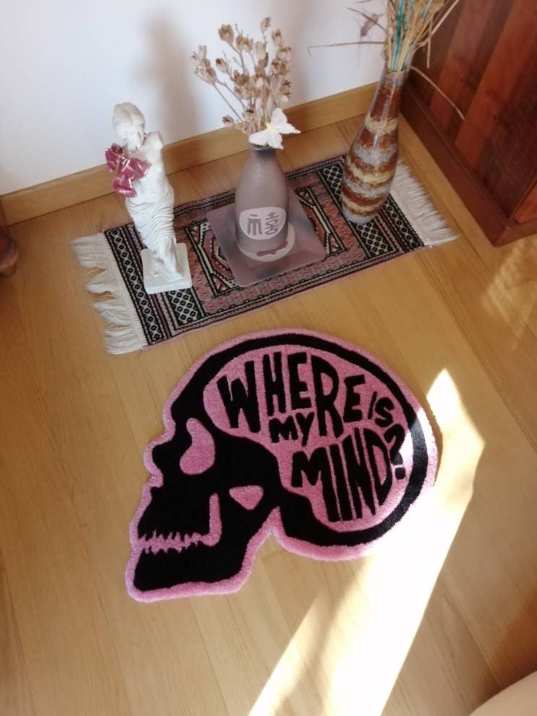 Skull Where is My Mind Custom Tufted Rug - Etsy