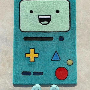 BMO Tufted Rug, Handmade Cartoon Carpet, Character Home Decor Rug for ...