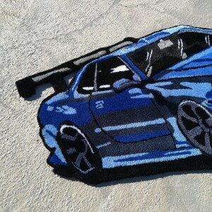 Sport Car Tufted Rug, Car Rug, Skyline R34 Fluffy Carpet, Aesthetic ...