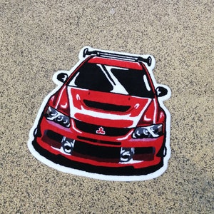 JDM Car Tufted Rug, Japanese Car Rug, Mitsubishi Art Carpet, Handmade ...