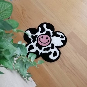 Flower Shaped Handmade Rug, Custom Tufted Rug for Bedroom, Living Room ...