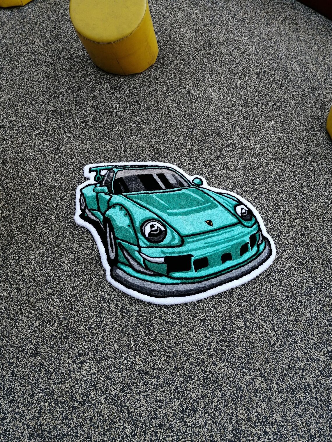 Vintage Car Tufted Rug Car Rug Porsche Art Tufted Carpet - Etsy