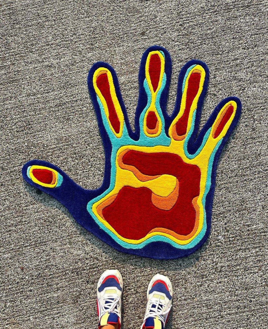 Thermal Hand Tufted Rug, 3d Rug Tufted, Aesthetic Custom Rug for Living ...
