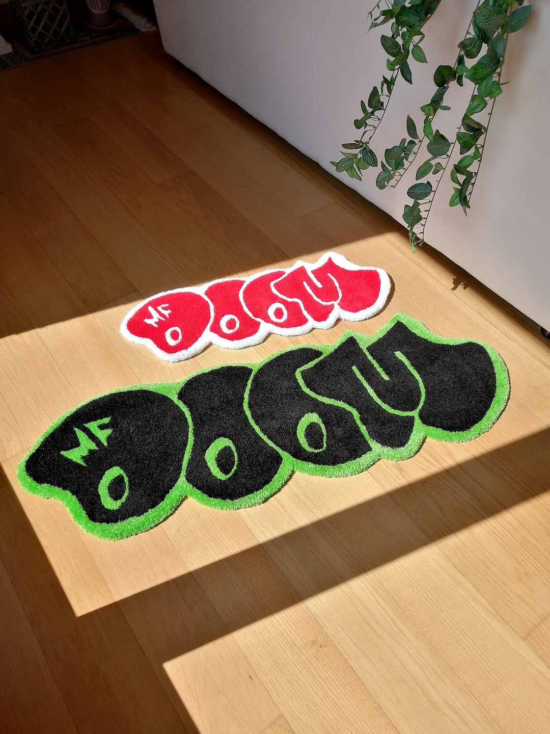 Doom Logo Tufted Rug, Rap Area Rug, Hip Hop Decor Rug, Handmade ...