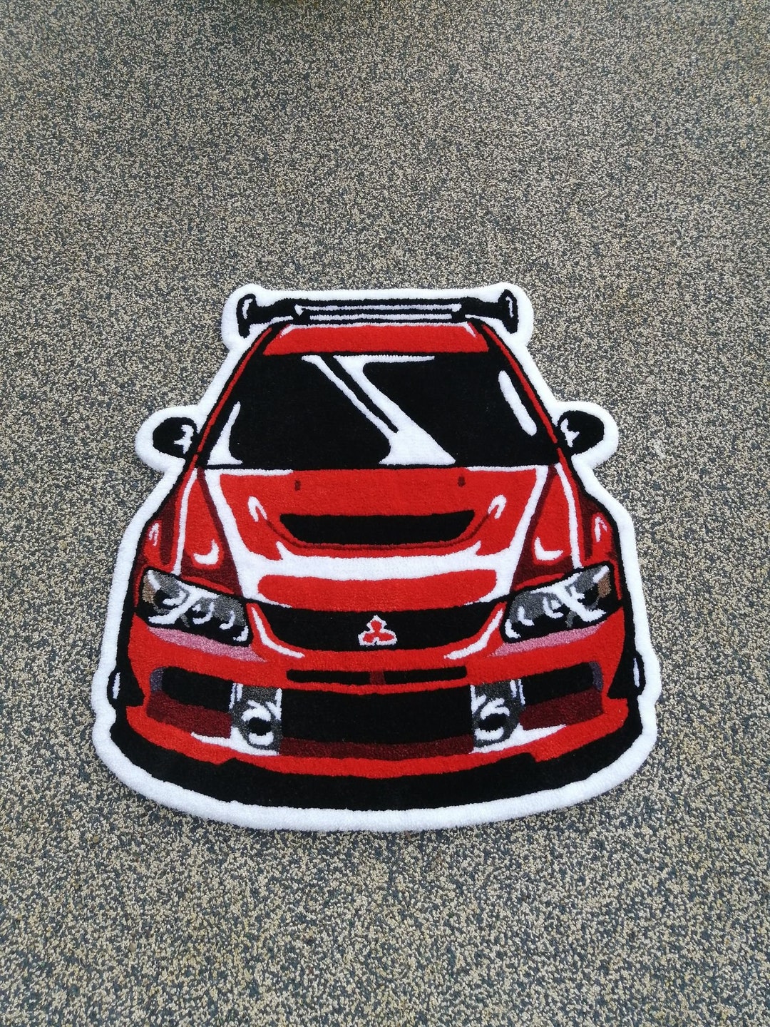 JDM Car Tufted Rug, Japanese Car Rug, Mitsubishi Art Carpet, Handmade ...