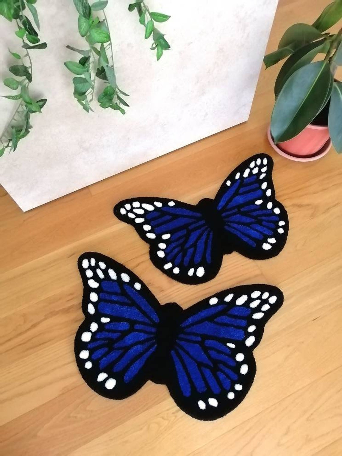 Butterfly Tufted Rug Handmade Butterfly Shaped Rug for - Etsy