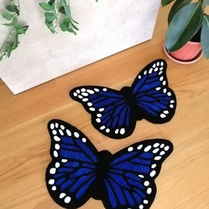 Butterfly Tufted Rug, Handmade Butterfly Shaped Rug for Bedroom,living ...