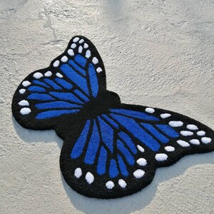 Butterfly Tufted Rug, Handmade Butterfly Shaped Rug for Bedroom,living ...