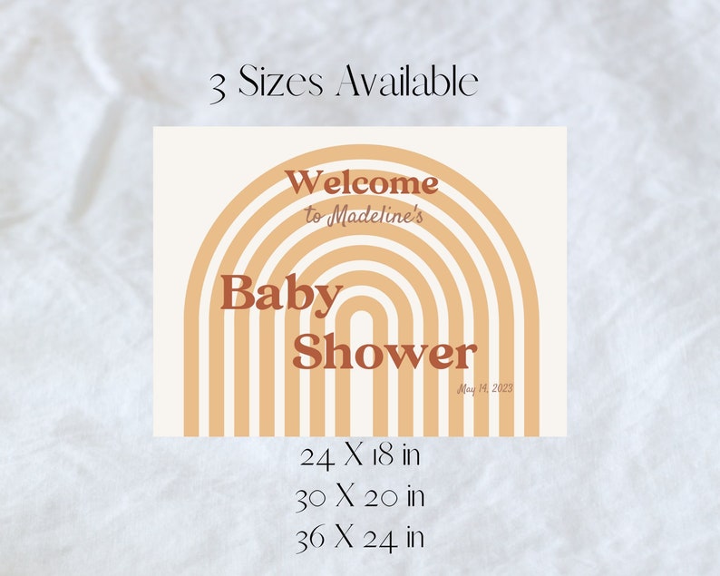 Retro Baby Shower Welcome Sign Large 70s Wedding Sign Sign - Etsy