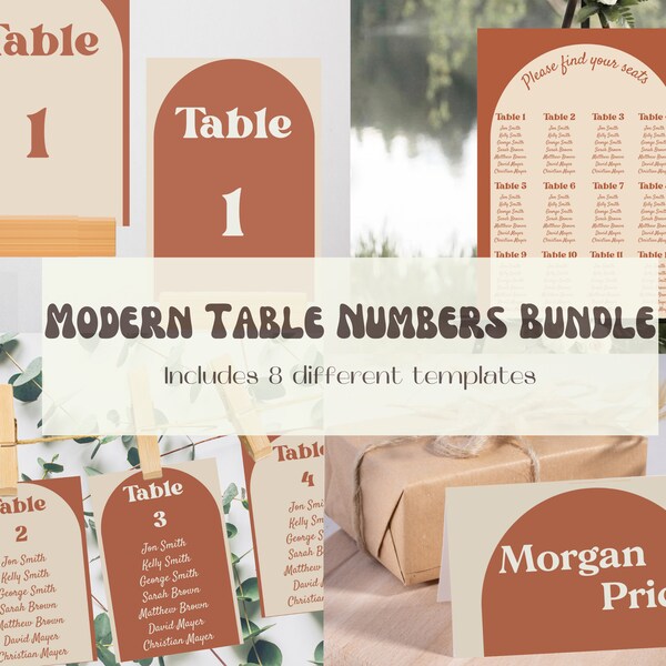 Wedding Folded Table Numbers - Etsy