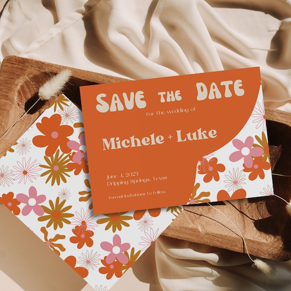 Retro Save the Date - Etsy UK