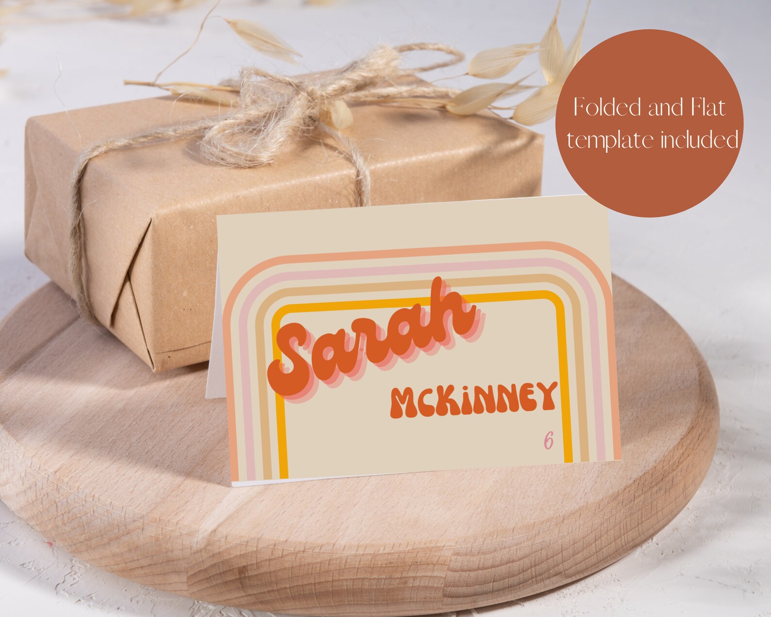 Retro Table Signage Bundle 70s Place Cards Folded and Flat - Etsy