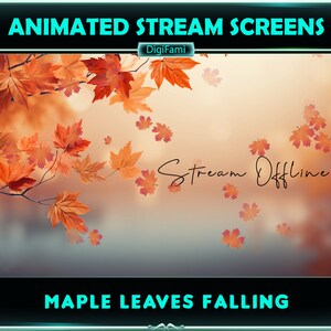 ANIMATED Twitch Stream Overlays Autumn Falling Leaves, Falling Maple ...