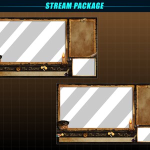 Pirate Stream Overlay Panel / Treasure Map Twitch Panel / Pirate Twitch ...