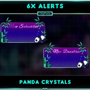 Cute Panda Animated Stream Alert, Cute Panda Animated Twitch Alerts for ...