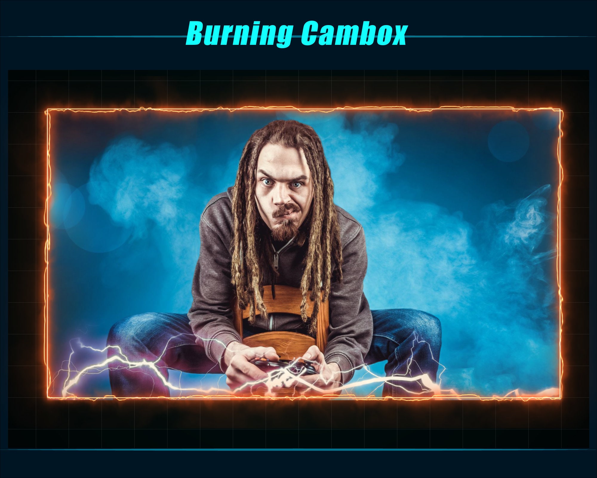 ANIMATED Twitch Webcam Overlay Burning Cam Frame / Burning Camera ...