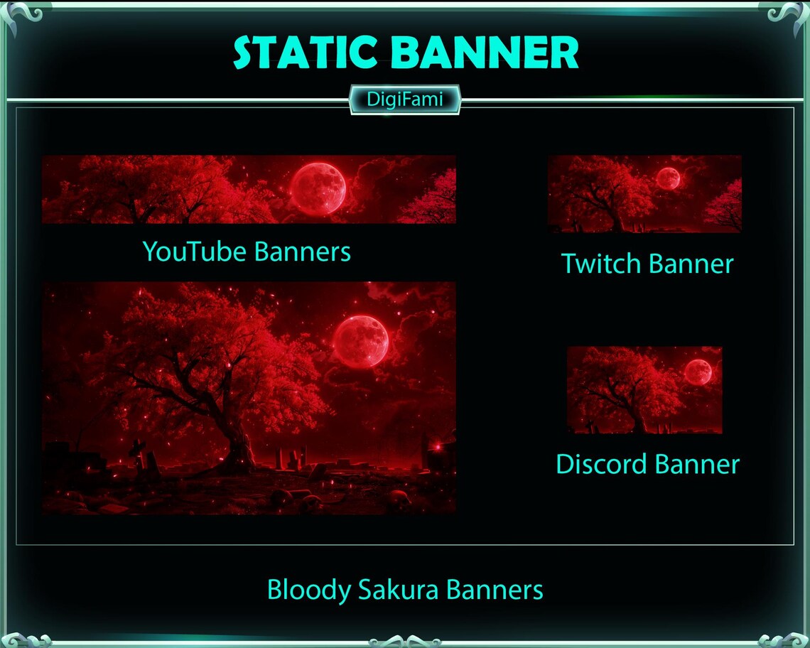 Bloody Sakura Static Twitch Banner, Bloody Sakura Youtube Banner ...