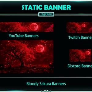 Bloody Sakura Static Twitch Banner, Bloody Sakura Youtube Banner ...