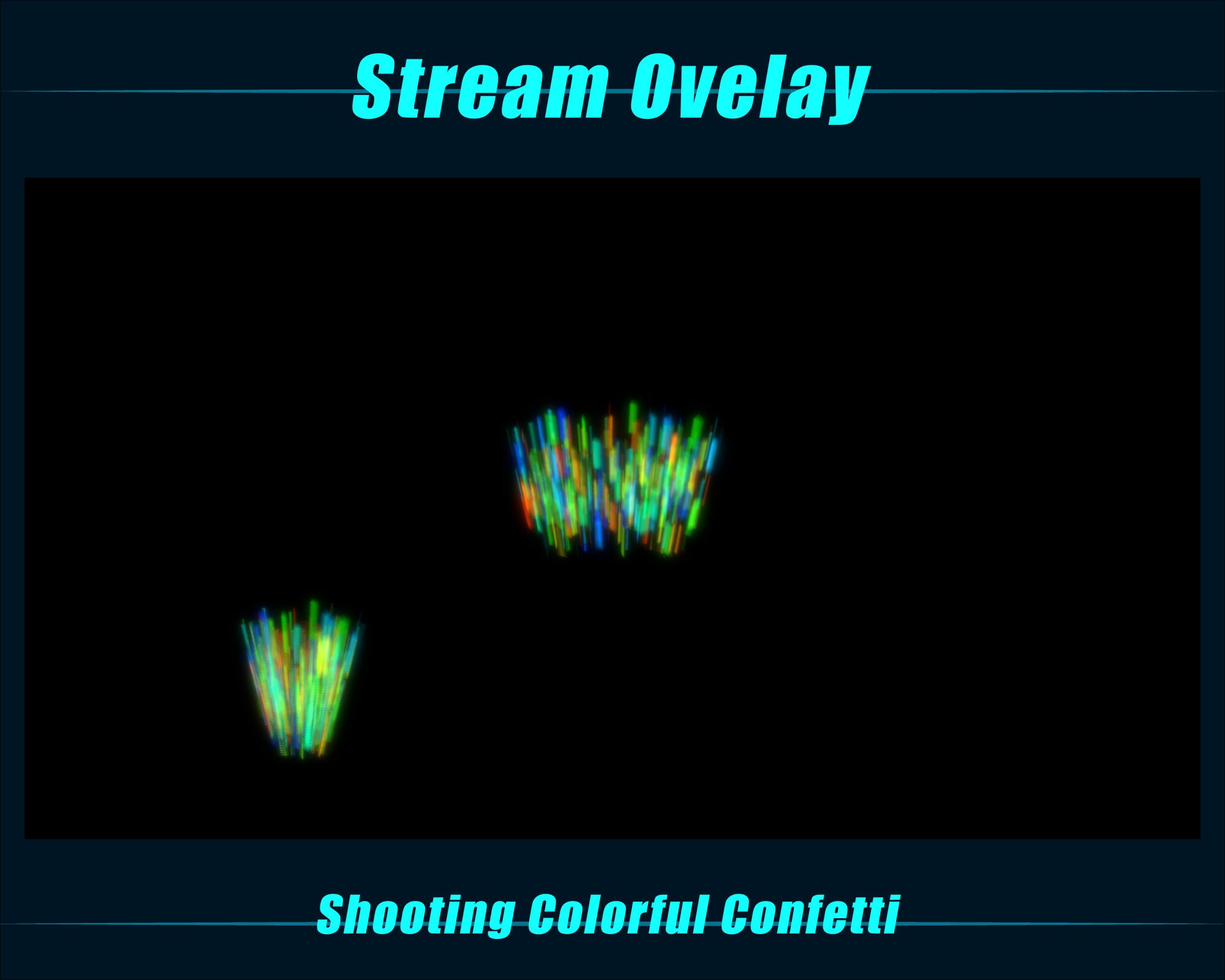 Colorful Confetti Shooting Overlay, Party Rainbow Confetti Shooting ...