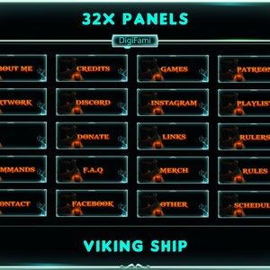 Burning Viking Ship Animated Twitch Stream Overlay Package, Viking ...