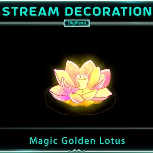 Animated Magic Golden Lotus Stream Decoration, Animated Fairy Gold ...