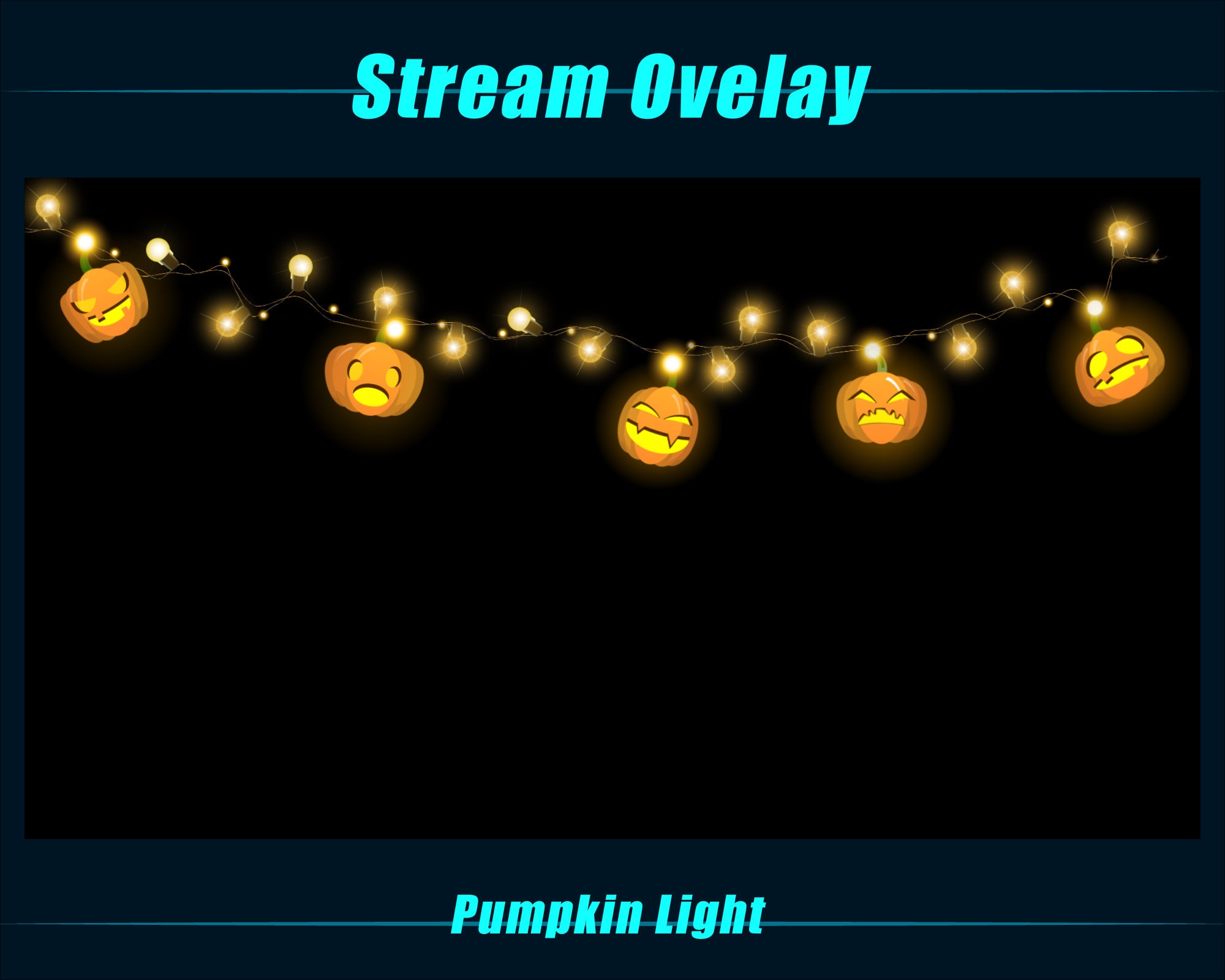 Halloween Animated Twitch Stream Decoration, Halloween Pumpkin Light ...