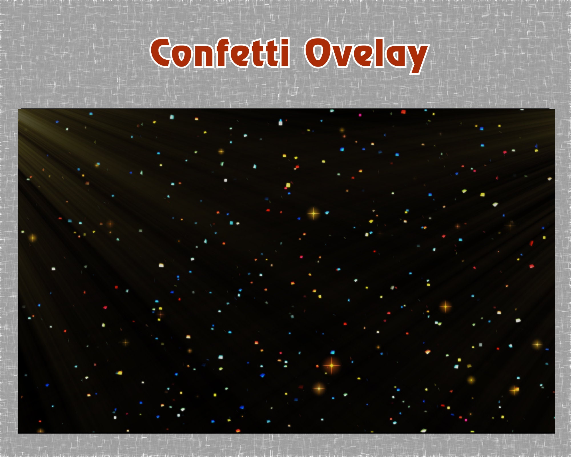 Animated Colorful Confetti Overlay / Party Overlays / Twitch, Mixer ...