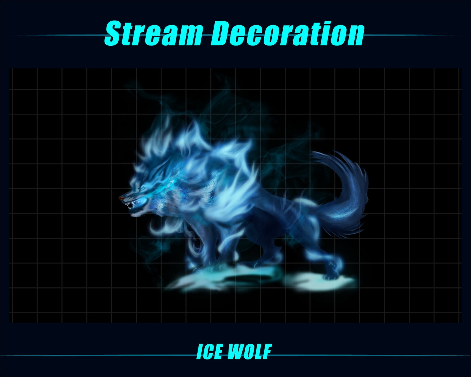 Animated ICE Wolf for Stream Decorations, Winter Ice Wolf Animated ...