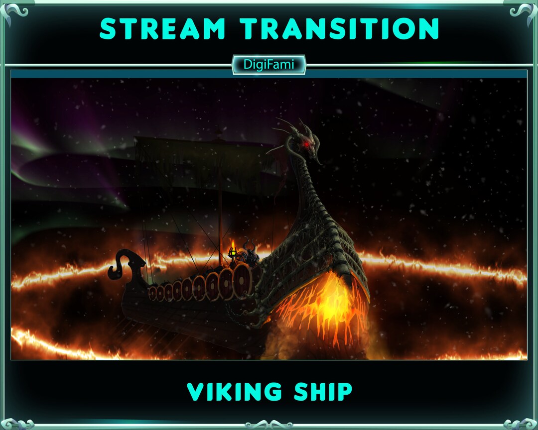 Animated Twitch Stinger Burning Viking Ship, Viking Ship Animated ...